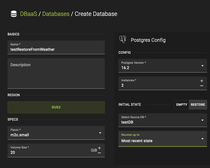Setting up a PostgreSQL Database - SysEleven Documentation