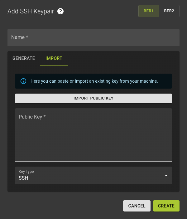 SSH Keys - SysEleven Documentation